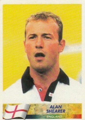 Football sticker ALAN SHEARER Newcastle utd England - UEFA EURO 2000 ...