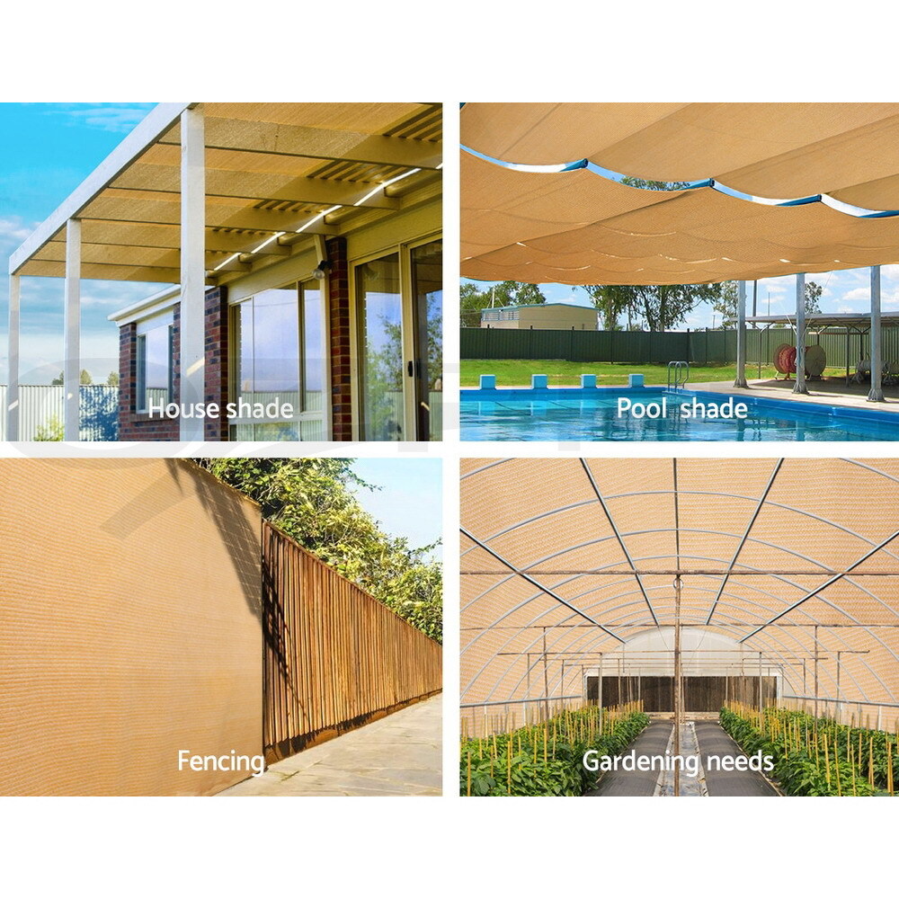 Instahut Shade Cloth Shadecloth 50% 70% 90% UV Sun Sail Roll Mesh ...