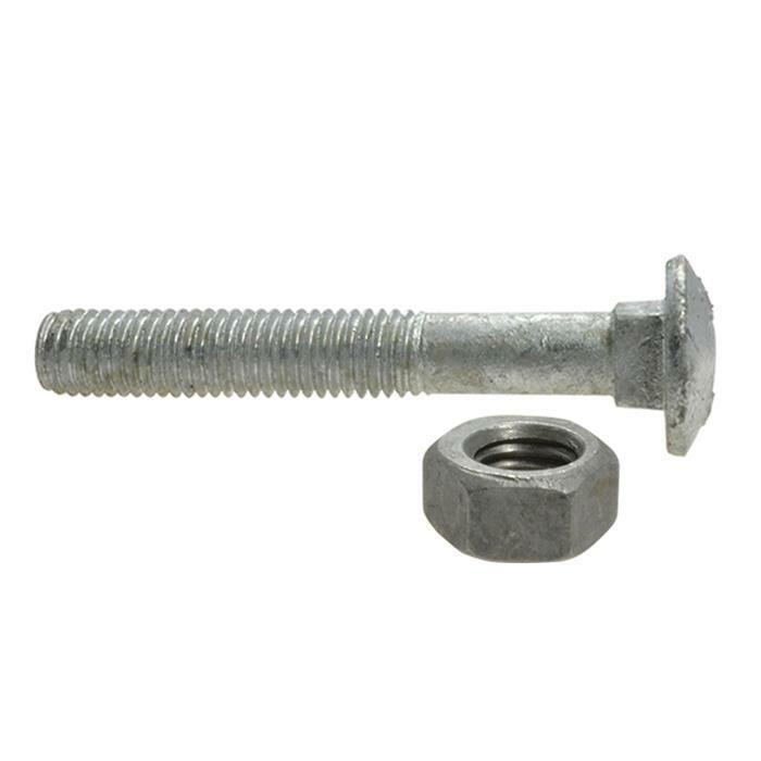 Qty 300 Cup Head M16 (16mm) x 220mm Galvanised Bolt Nut Galv Treated ...