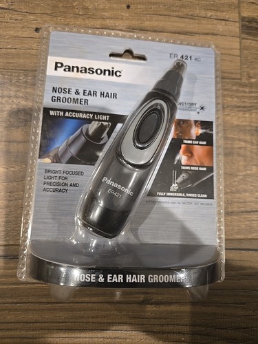 PANASONIC MENS ER421KC NOSE & EAR HAIR TRIMMER GROOMER w/LED, WASHABLE ...