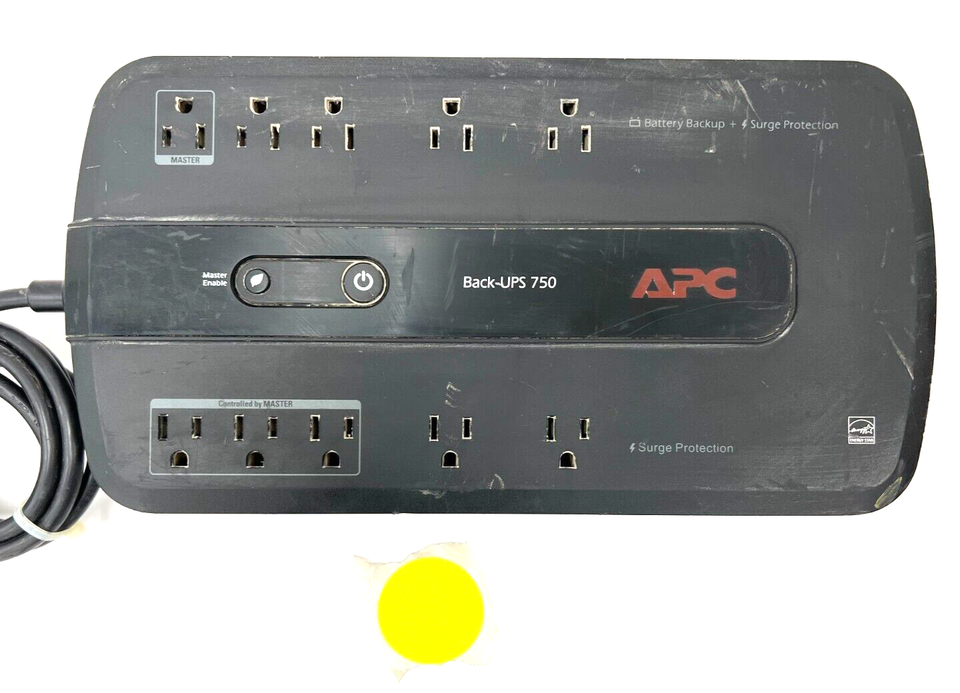 APC BACK-UPS 750 ES BATTERY BACK-UP & SURGE PROTECTION 10-OUTLET 750VA ...
