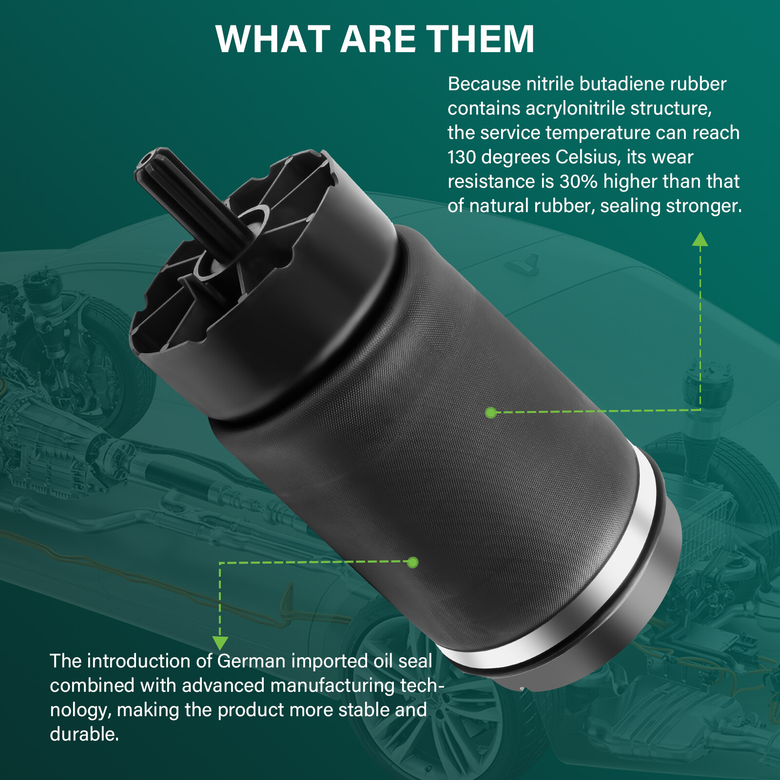 Rear Air Suspension Spring For Land Rover Range Rover HSE L322 2002 ...