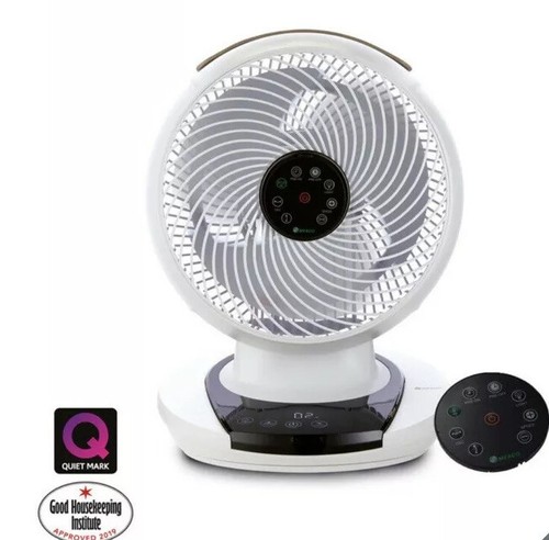 Meaco Fan 1056 Air Circulator White 23cm Low Energy Fan With Remote ...