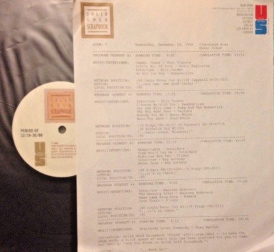 12/28/88 SOLID GOLD SCRAPBOOK FEATURES CLEVELAND ROCK, RASPBERRIES ...