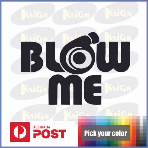 Blow me vehicle decal car window waterproof sticker decal design multi ...
