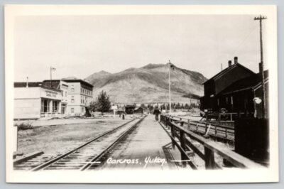 TRAIN RR RPPC Carcross Yukon Depot Station Vintage Photo Postcard B | eBay