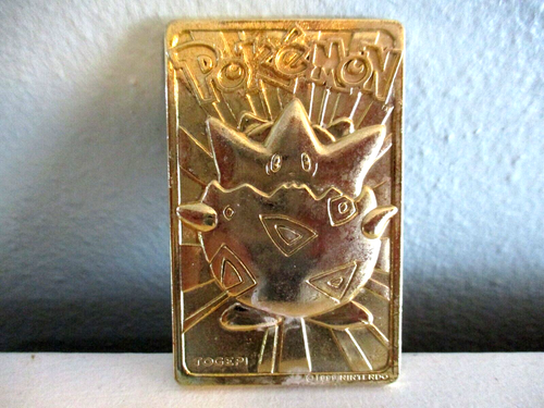 Vintage Pokemon Togepi Gold Plated 1999 Nintendo playing card ...