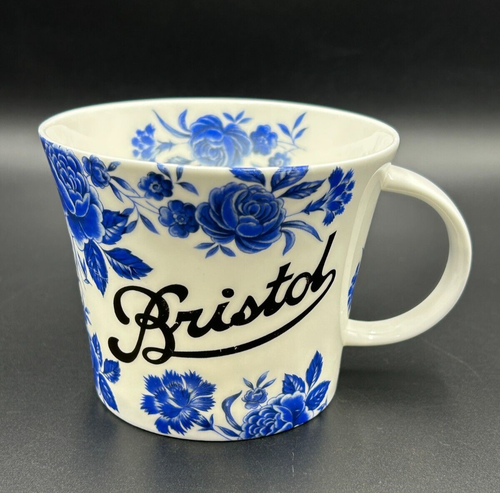 Stokes Croft Fine Bone China Pottery Bristol Mug Blue & White Floral ...