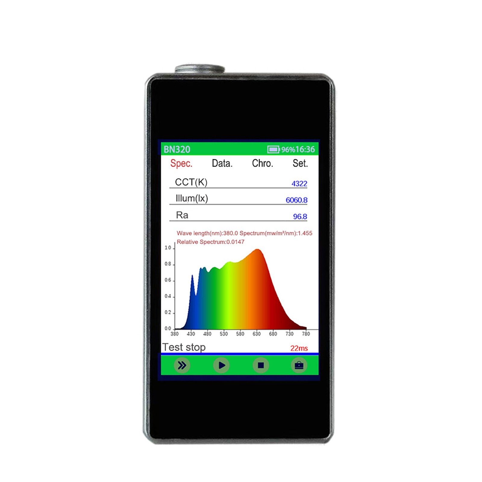 Handheld Spectrometer Light Spectrum Meter 380nm-780nm BN320 High ...