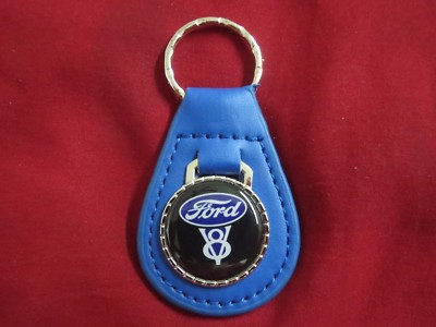 1930's - 1950's FORD V8 ENGINE V8 OVAL FORD LOGO KEYCHAIN KEYRING NEW ...