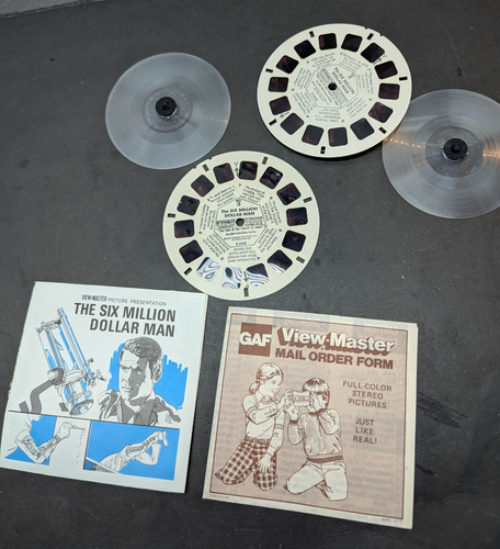 The Six Million Dollar Man Talking View-Master Reels GAF 1970s ABC TV ...