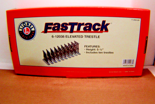 LIONEL Train FASTRACK ELEVATED TRESTLE SET train track piers truss 6 ...