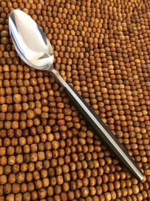 CI Japan Stainless Center Line Black Edges Tapered Flat Tip TEASPOON 6 ...