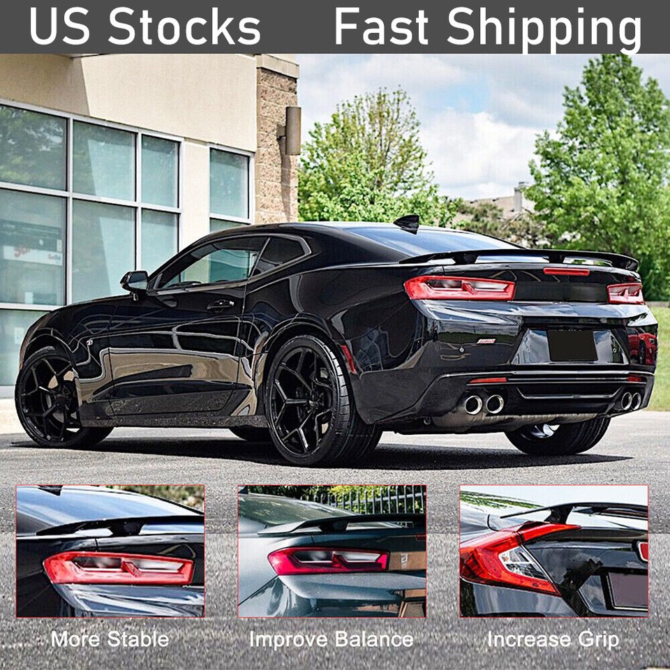 Universal Rear Spoiler Gloss Black Style for Sedans Rear Trunk Wing | eBay