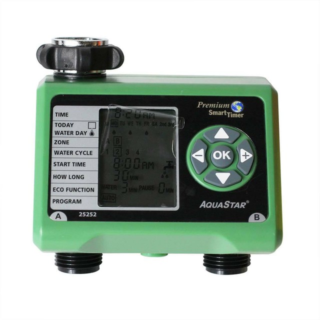 Aquastar Two-zone Programmable Electronic Water Timer 25252 for sale ...