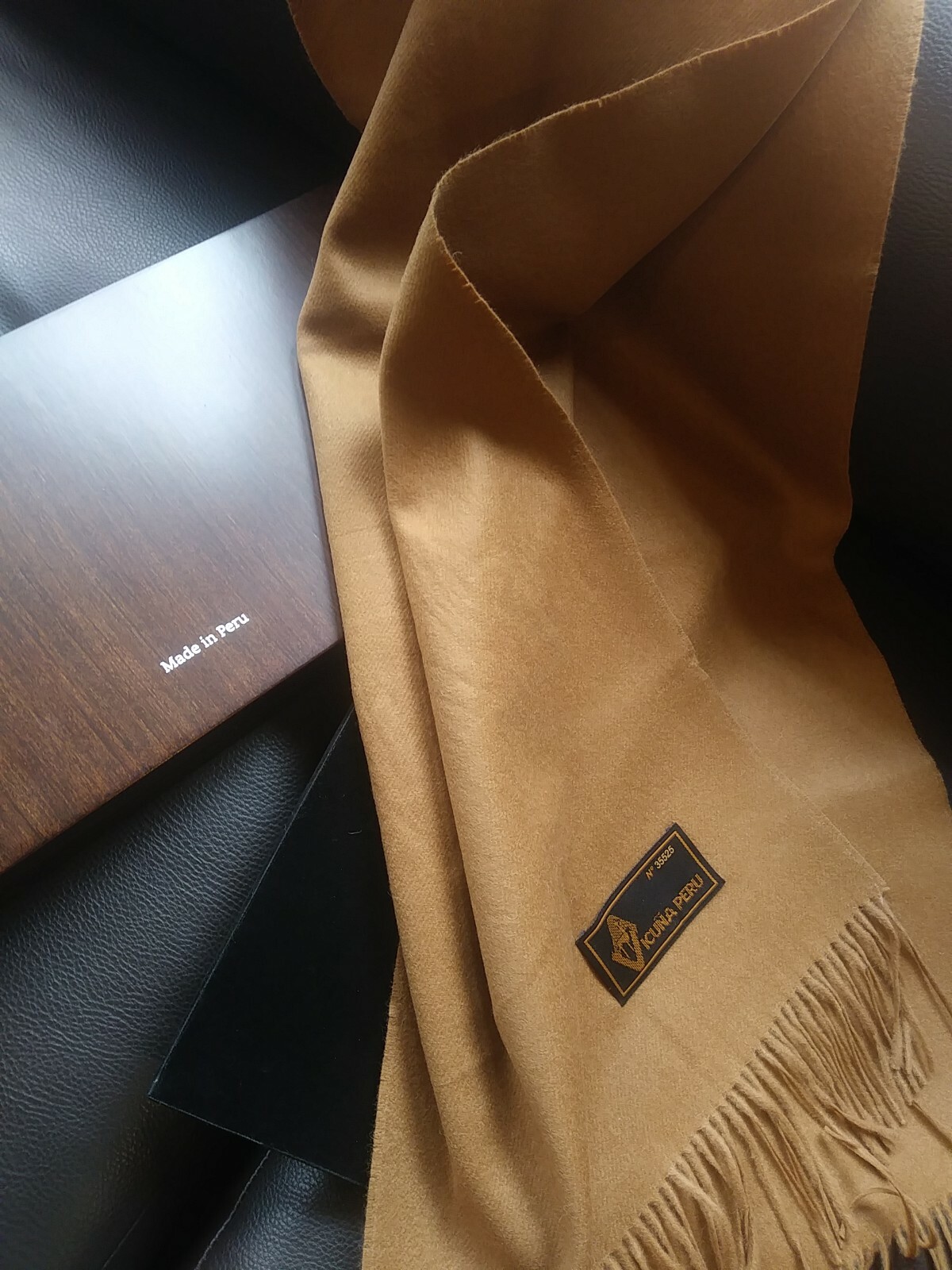 NWT 100% VICUNA WOOL SCARF. NATURAL, BLACK, BLUE, BORDEAUX. BY METERS ...