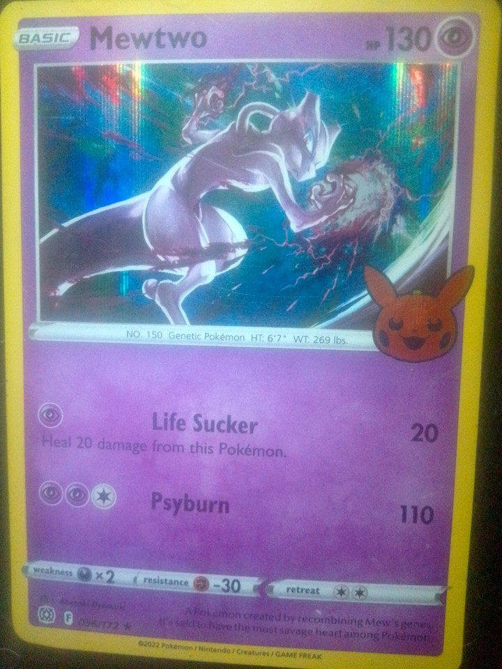 Mewtwo Basic Psychic Foil #56/172 Pokemon 2022 Card | eBay