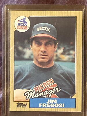 1987 Topps MANAGER Jim Fregosi Chicago White Sox 318 PRISTINE Baseball ...