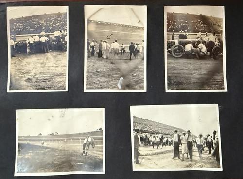 ATQ c.1920 Photo Album Page Grand Prix Racing Car Raceway Infield Pit ...