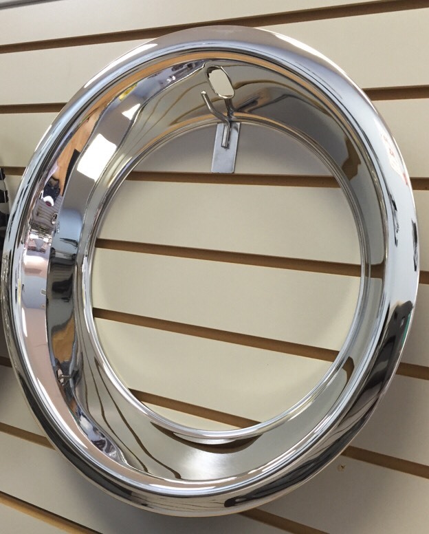 15" 3" Chrome Stainless Steel Smooth Trim Ring Set 15x8 15x10 Rally ...