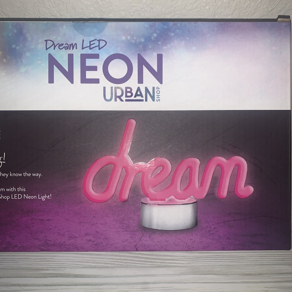 LED Dream Night Light Neon room décor NEW in box Pink Urban Shop | eBay