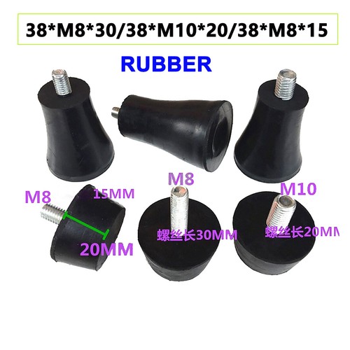 Rubber Adjustment Feet ø38mm Galvanised Screws M8 M10 Heightened Anti ...
