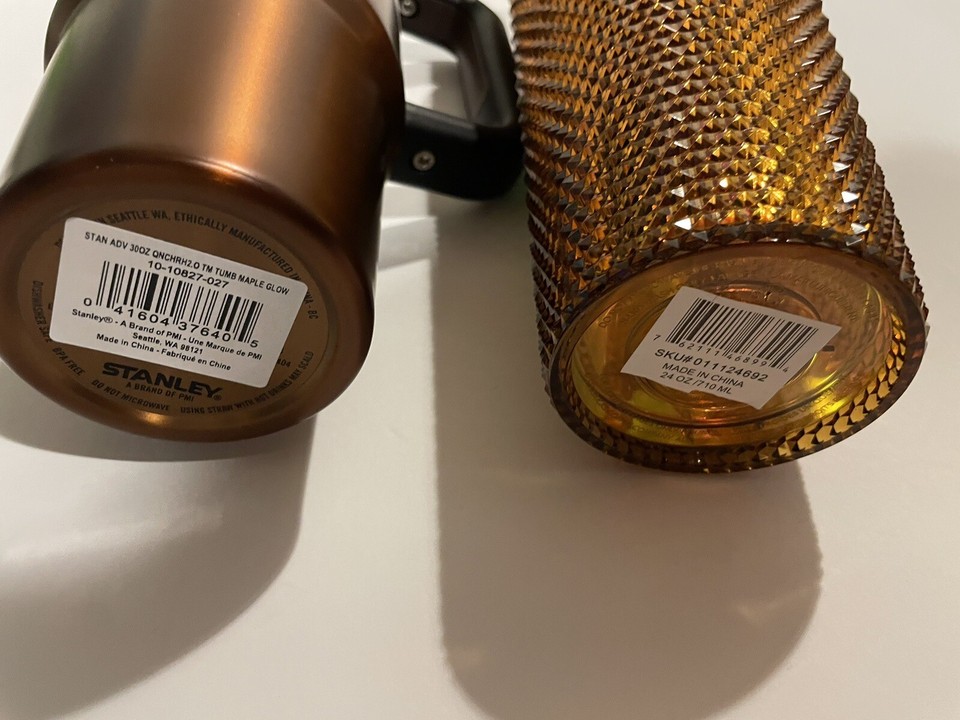 Stanley 30oz Maple Glow Quencher & 24oz Honeycomb Starbucks Tumblers ...