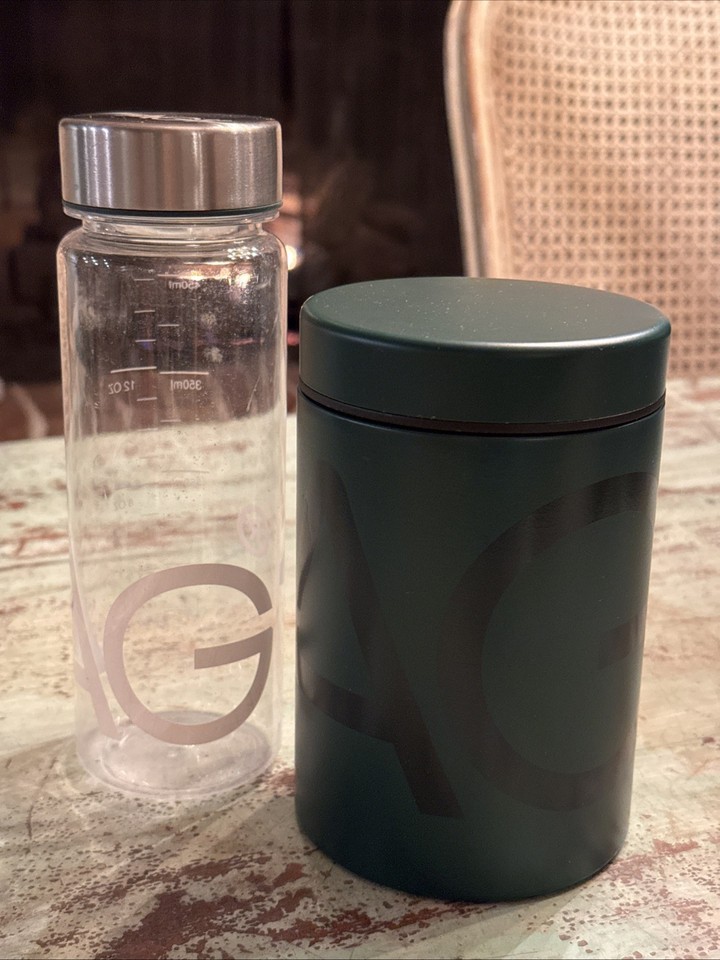 AG1 Athletic Greens Metal Storage Canister and Mixing Bottle | eBay