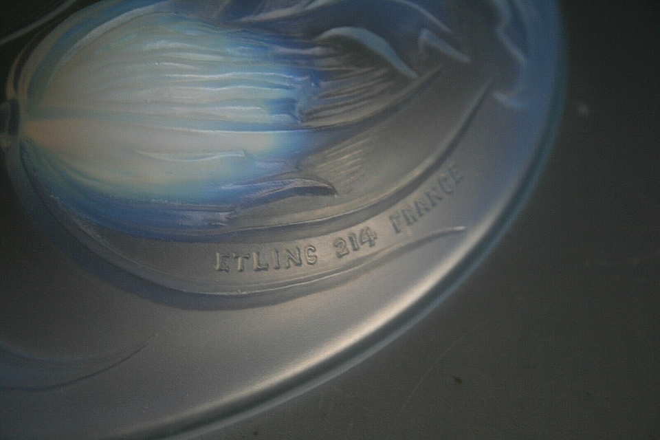 ART DECO FRENCH ETLING OPALESCENT GLASS BOWL | eBay UK