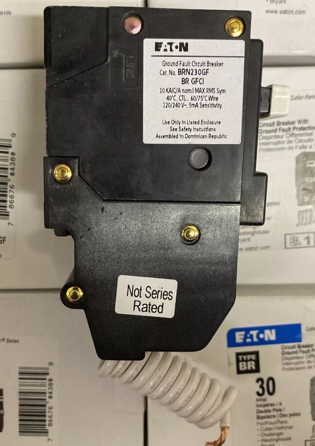 NEW EATON BRN230GF BR 2 POLE 30A Circuit Breaker GFCI Ground Fault 🆕 📦 ...