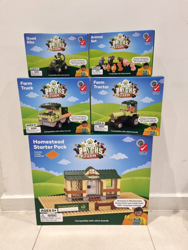 Woolworths Bricks Farm Animal Set Quad Bike Tractor Farm Truck Boxes ...