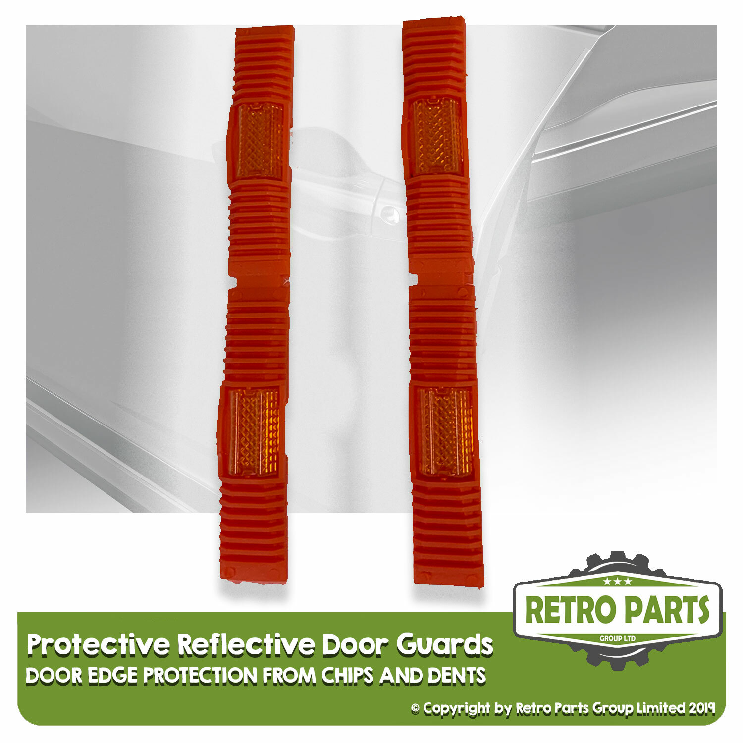 Retro Red Protective Reflective Door Guard for Audi. Edge Chip Covers ...