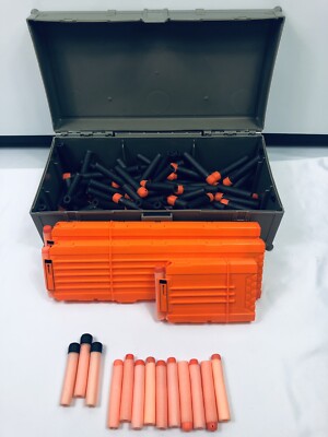 NERF n strike Bullet Carrying Case Chest Storage LOT 100+ ammo with ...