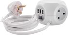 3 Way Cube Power Socket 3 USB Ports & 1.4m Electric Extension Lead ...