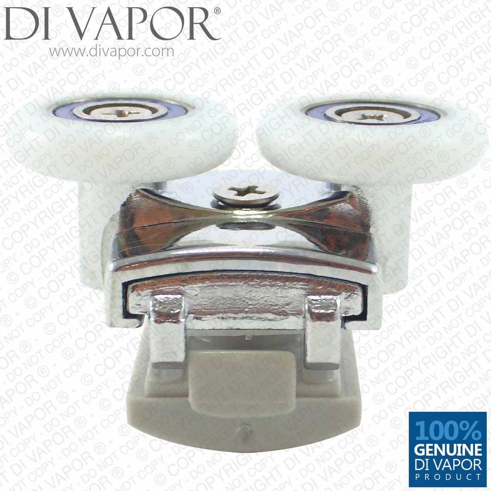 Di Vapor (R) Metal Double Shower Door Top Roller 6mm to 8mm Glass ...