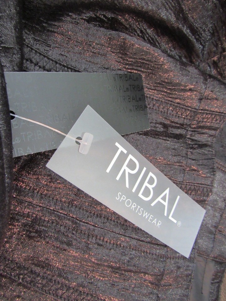 tribal brand sportwear black metallic shimmer 3-snaps blazer jacket 8 ...