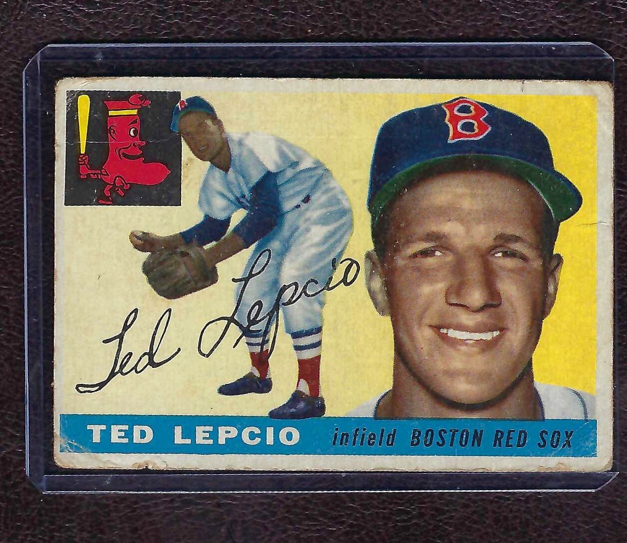 1955 Topps Baseball #128 Ted Lepcio, Boston Red Sox, Poor! | eBay