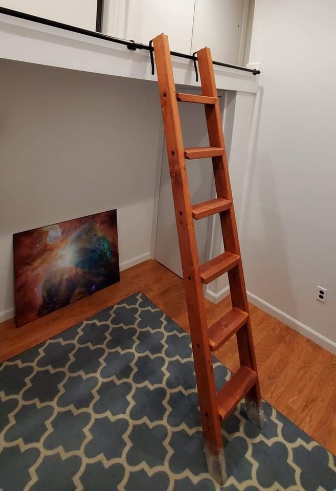 Ladder Hardware Kit - MAKES YOUR LADDER STAND UP! Library Loft Cabin | eBay