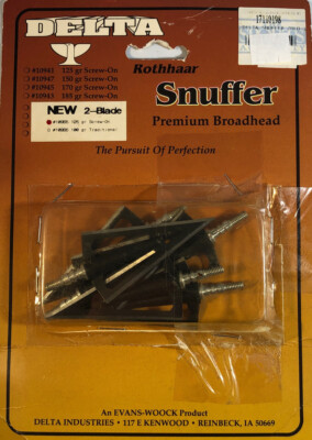 RARE Delta #10965 125GR. 5pcs 2 Blade Screw-On Rothhaar Snuffer ...