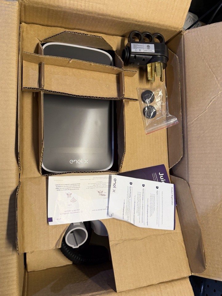 JuiceBox 48 Amp Enel x Level 2 Electric Vehicle EV Charger EVSE 14-50 ...