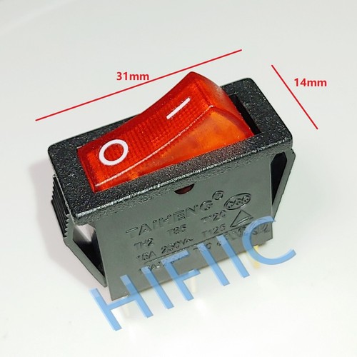 TAIHENG TH2 T85 T120 Red Lamp Rocker Switch 3 Pins 2 Positions 15A 125 ...
