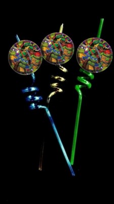 Ninja Turtles -3 Crazy Straws -Party Favors Kids grab bag Loot Birthday ...