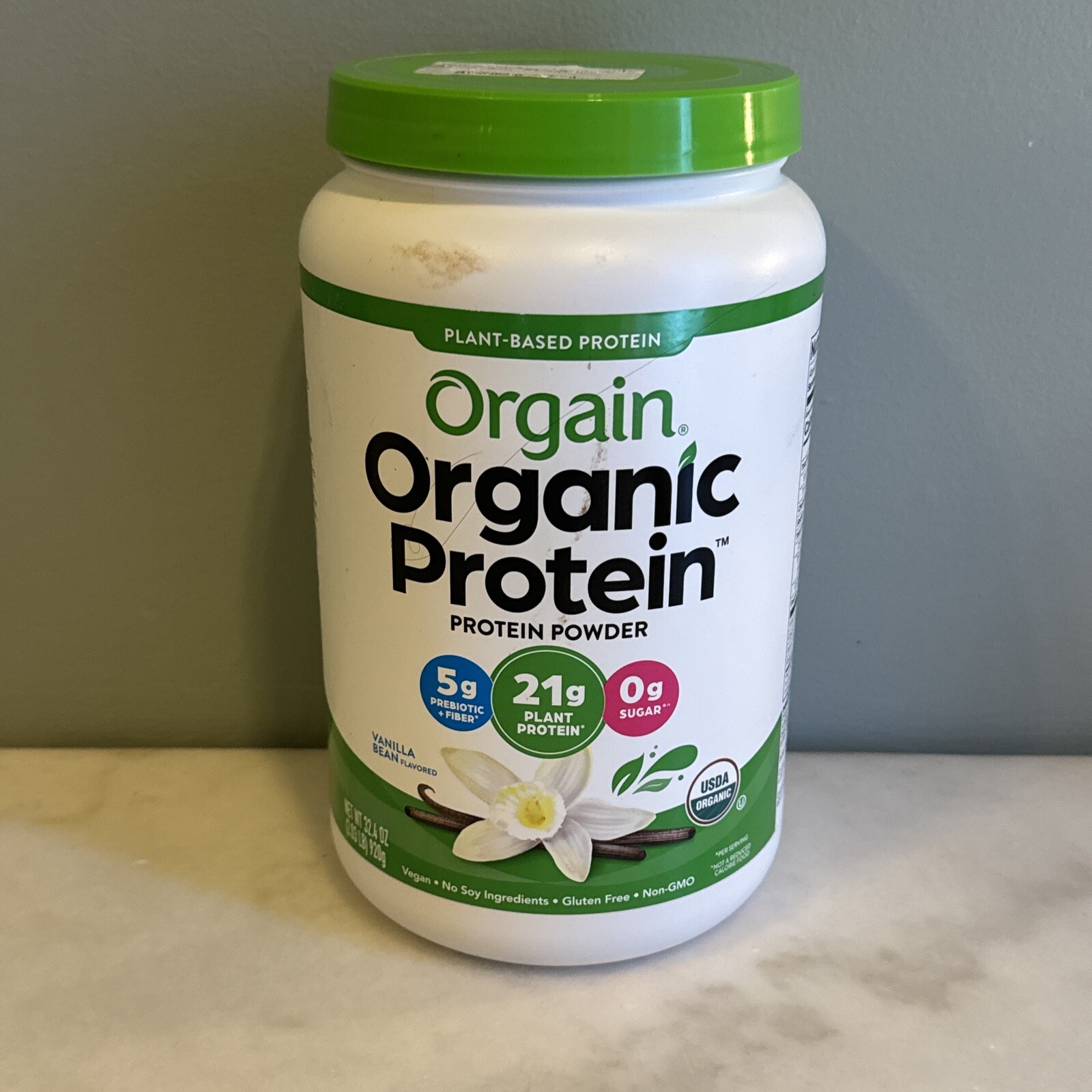 Orgain Organic Protein Plant Based Powder Vanilla Bean 2.03 lbs for ...