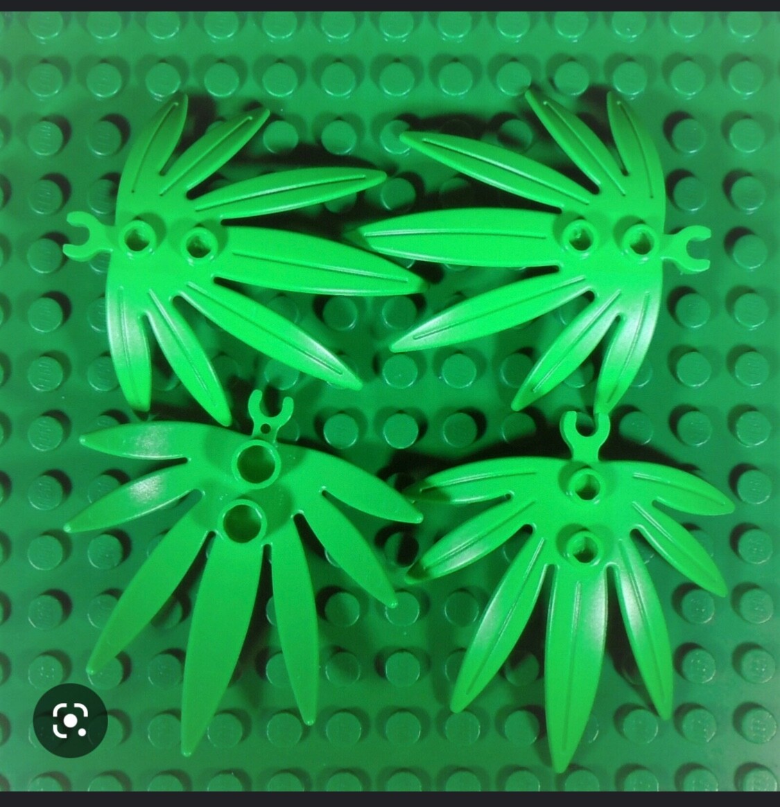 4x LEGO Leaves Bright Green / Lime Green - Palm / Swordleaf #42949 for ...