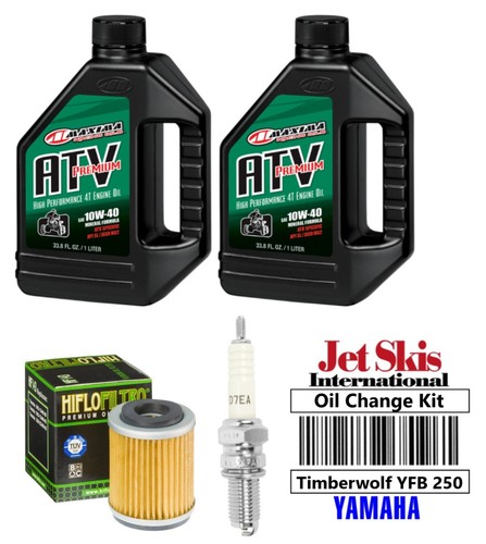 For Yamaha Timberwolf YFB 250 Oil Change Kit Oil Filter NGK Spark Plug ...