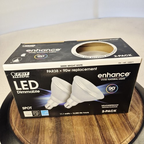 Feit Electric LED PAR38 Spot Light 2 Dimmable Light Bulb Bright White ...