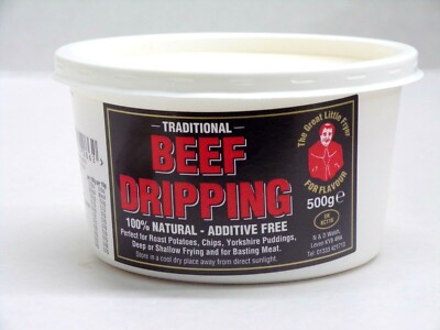 2x500gm British Beef Dripping/ Tallow For Deep or Shallow Frying ...