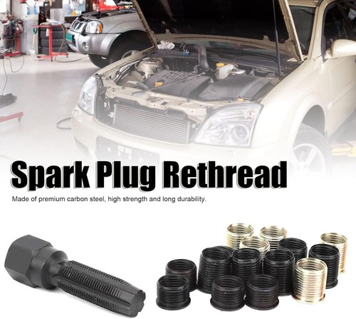 16pc Spark Plug Thread Repair Rethreading Tool Kit M16 Threaded Coil ...