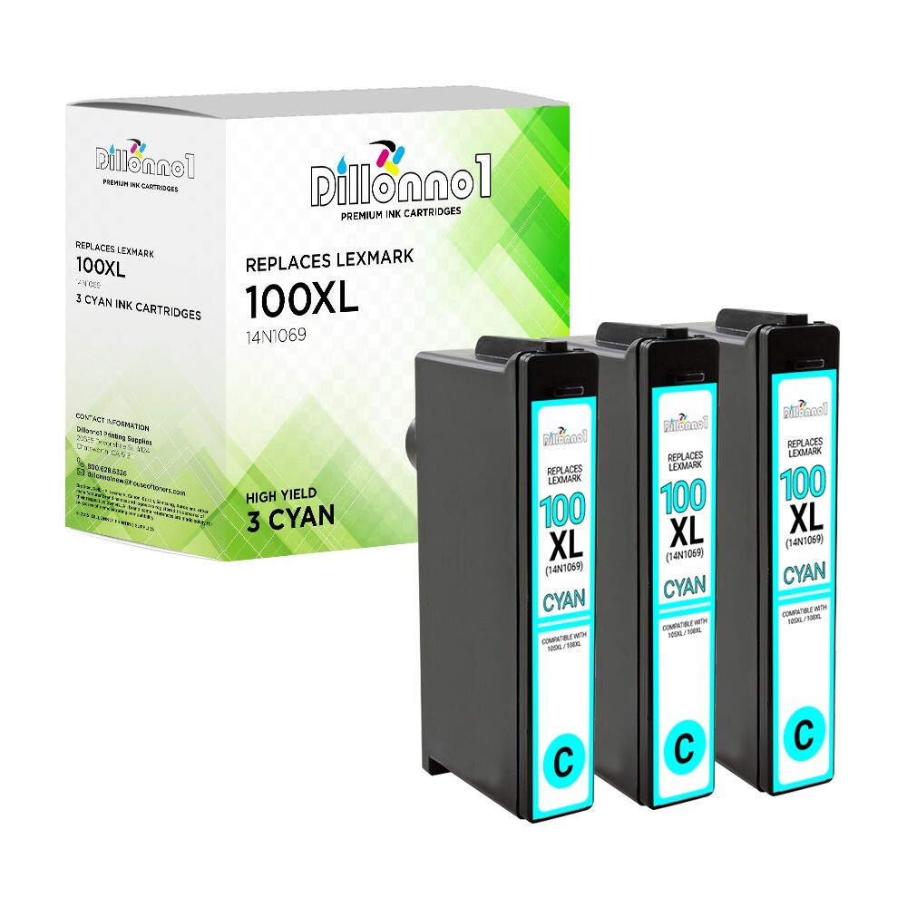 3PK For Lexmark 100XL Cyan Ink Cartridge For Interpret S405 | eBay