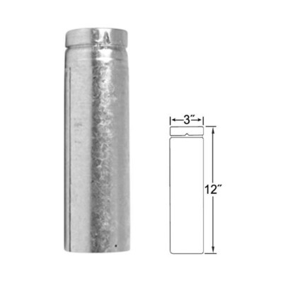 Selkirk 3”x12” Adjustable Length VP Pellet Stove Vent Pipe 3VP-EZAJ12 ...